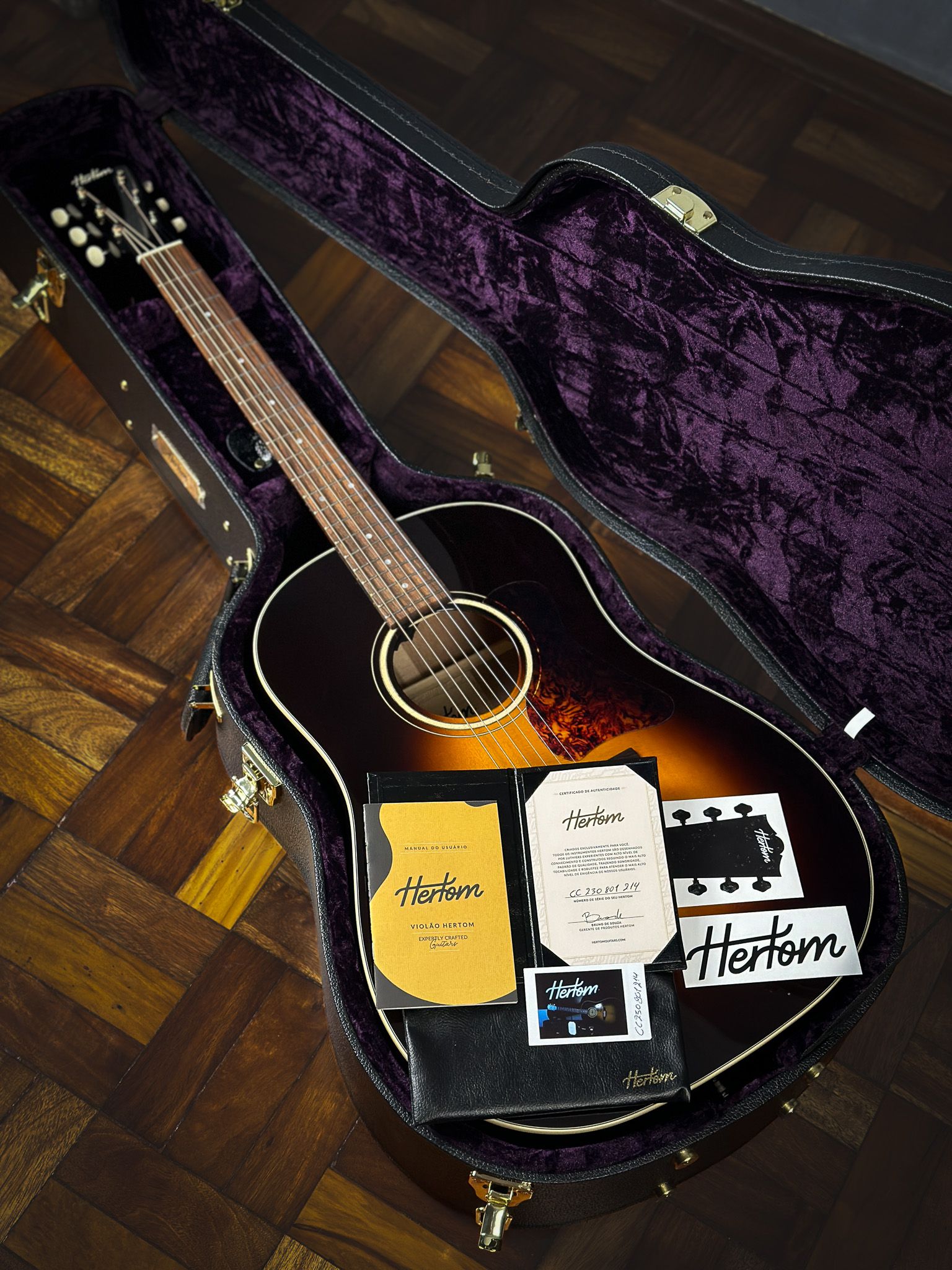 VIOLAO J45 DLX SUNBURST - HERTOM - Crunch Music