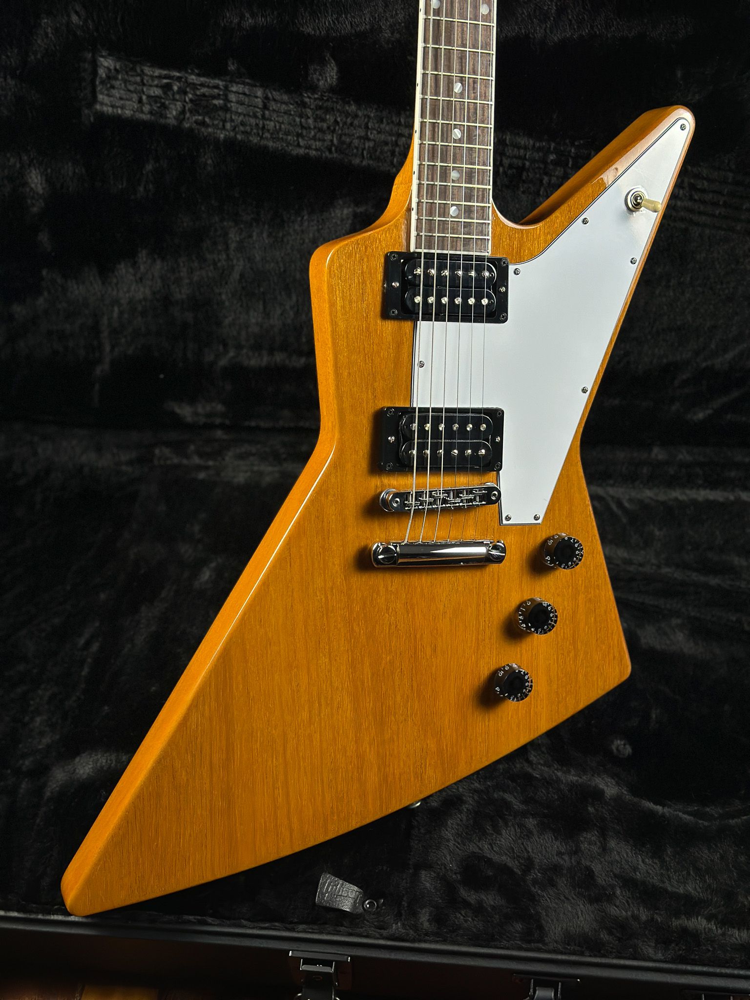 GUITARRA ELET GIBSON EXPLORER 70S - ANTIQUE NATURAL - Crunch Music