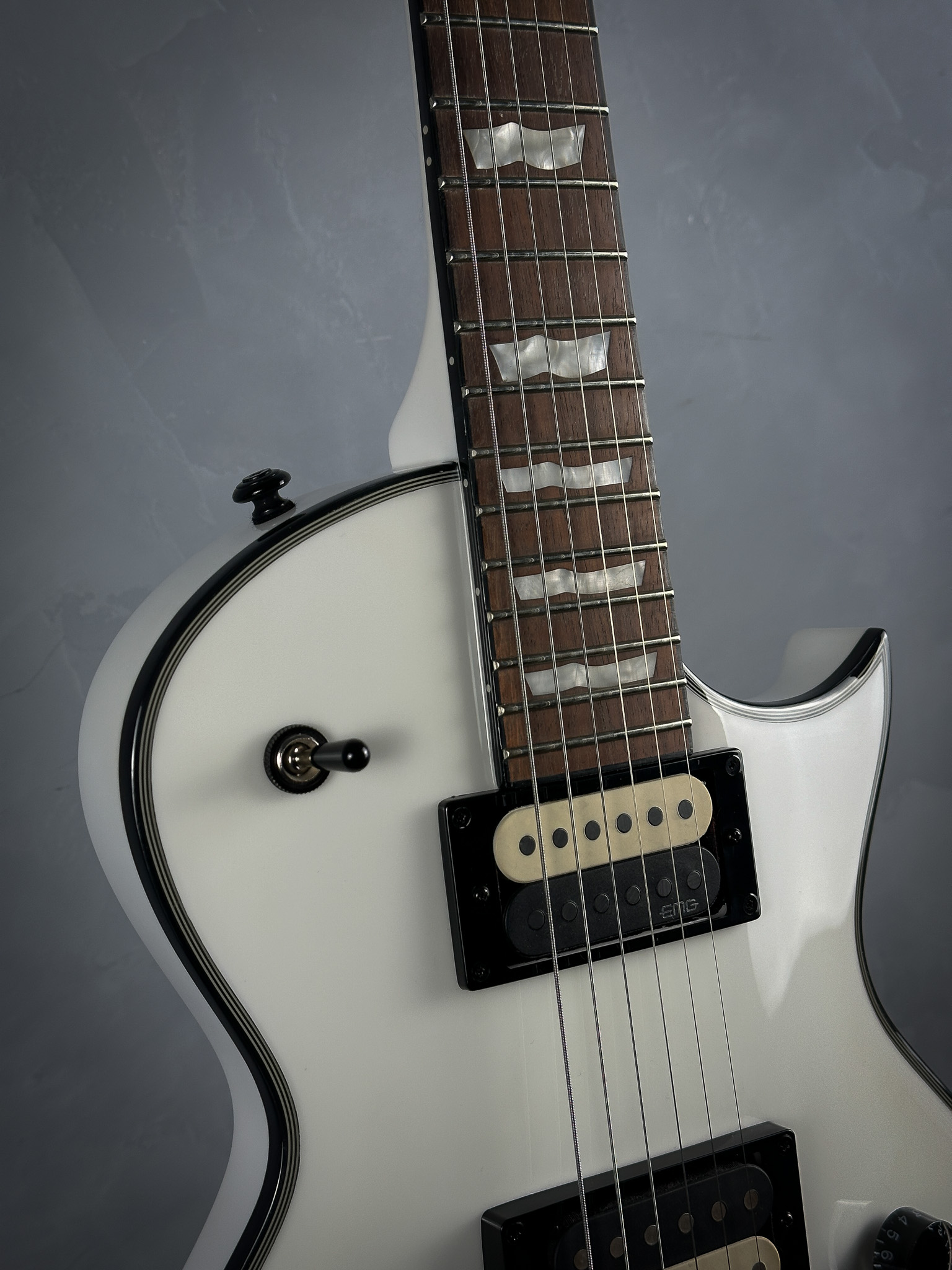 Guitarra Esp Ltd Ec256 - Snow White - Captadores Emg Jim Root - Upgrade ...