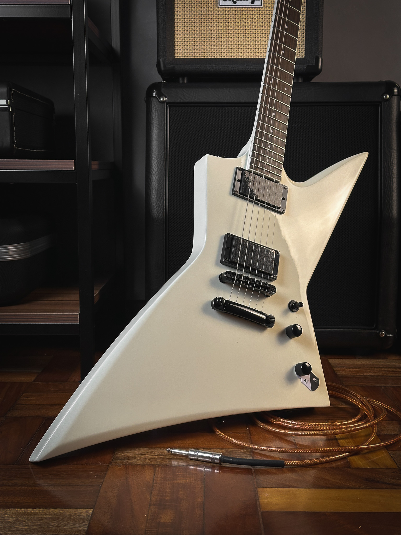 GUITARRA ESP LTD EX-200 - OLYMPIC WHITE - HUMBUCKER - PONTE FIXA ...