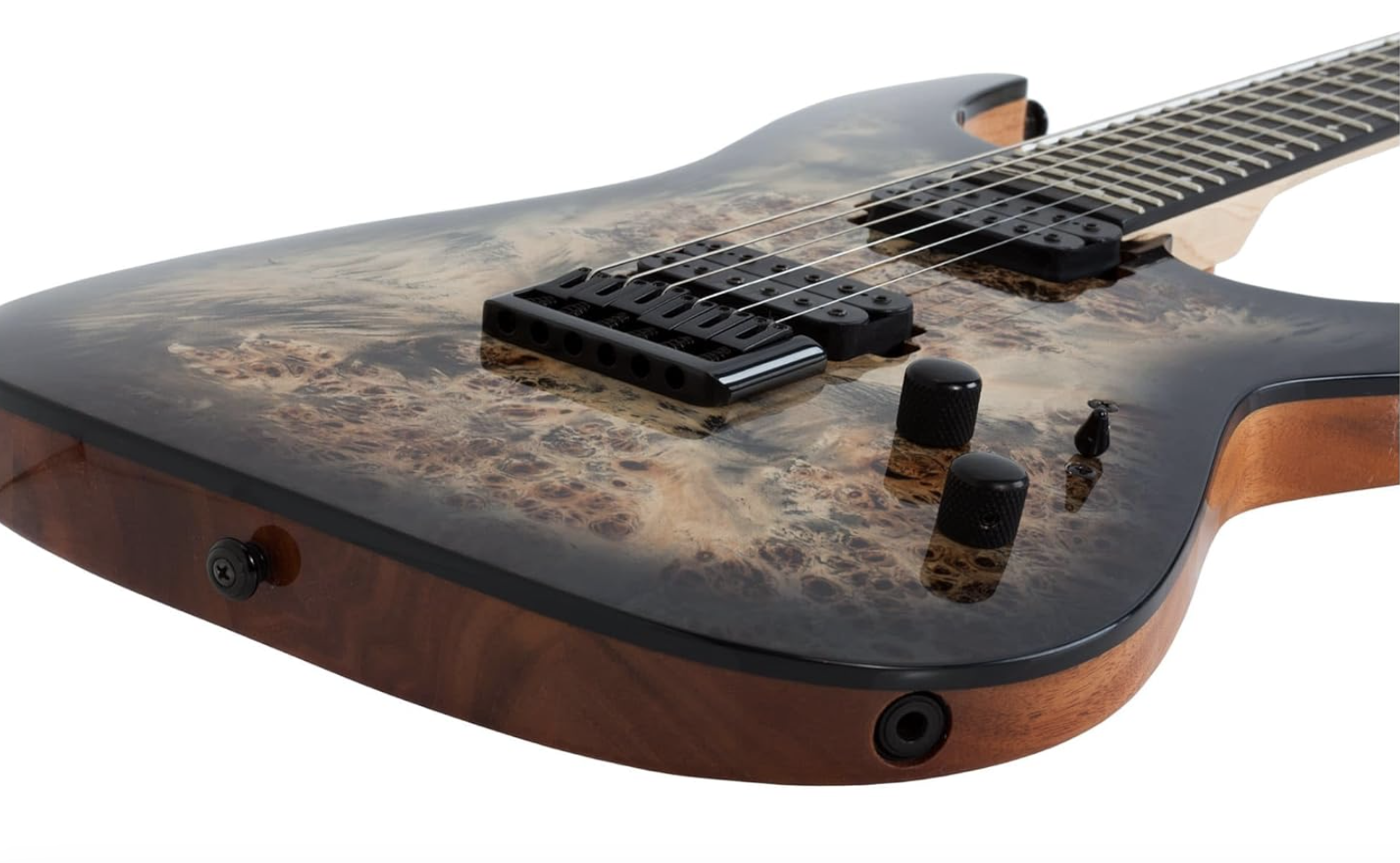 GUITARRA SCHECTER C-6 PRO CHARCOAL BURST - HUMBUCKER - PONTE FIXA ...