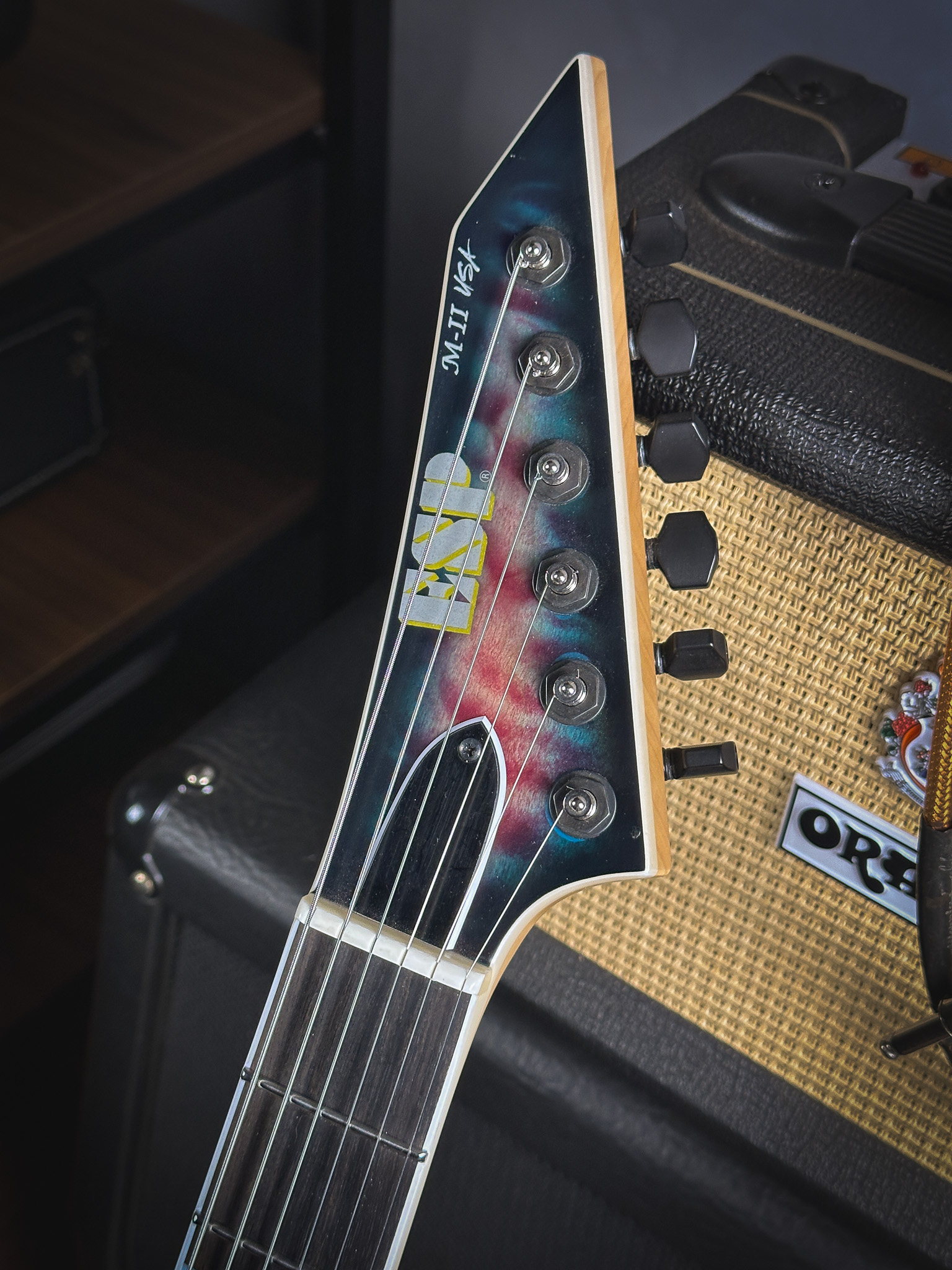 GUITARRA ESP USA M-II NTB NT - BLUE ROSE - Crunch Music