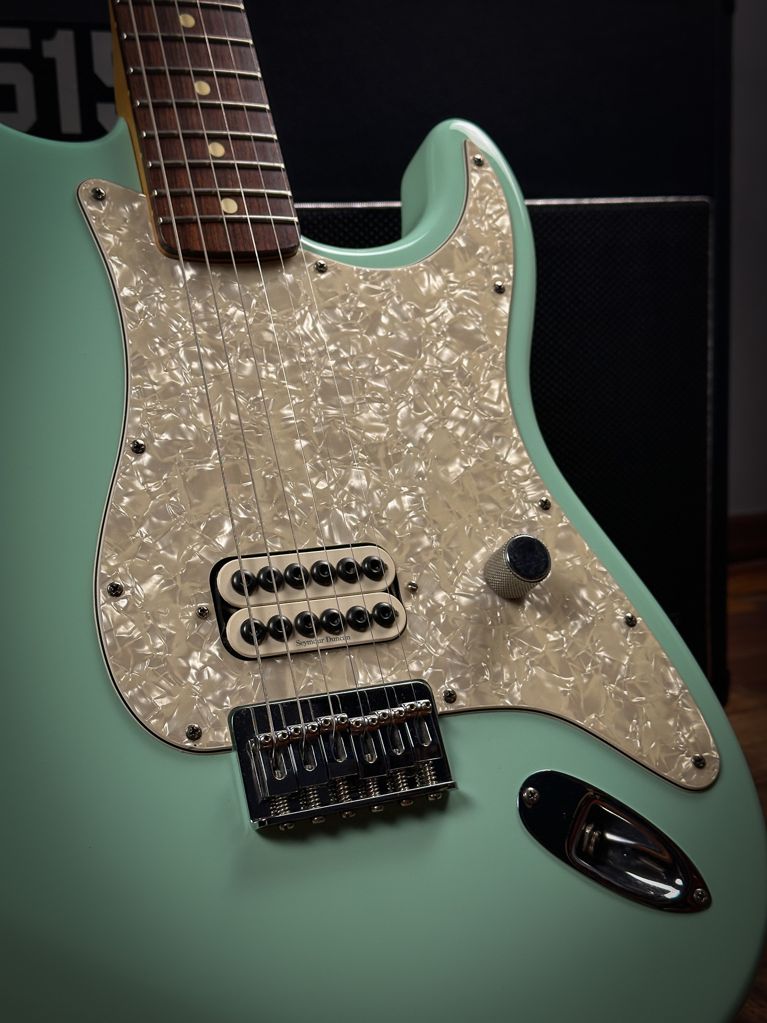 GUITARRA TOM DELONGE SURF GREEN - USADA - HUMBUCKER - PONTE FIXA ...