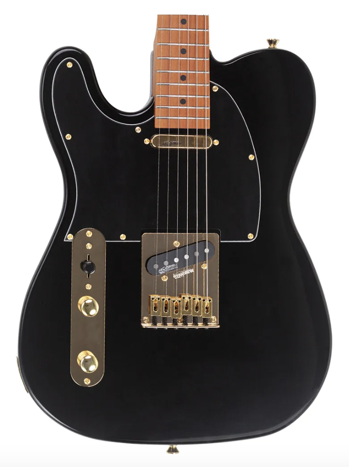 Guitarra Benson Hardy T 904 M BK/BK Gold - Canhota - Crunch Music