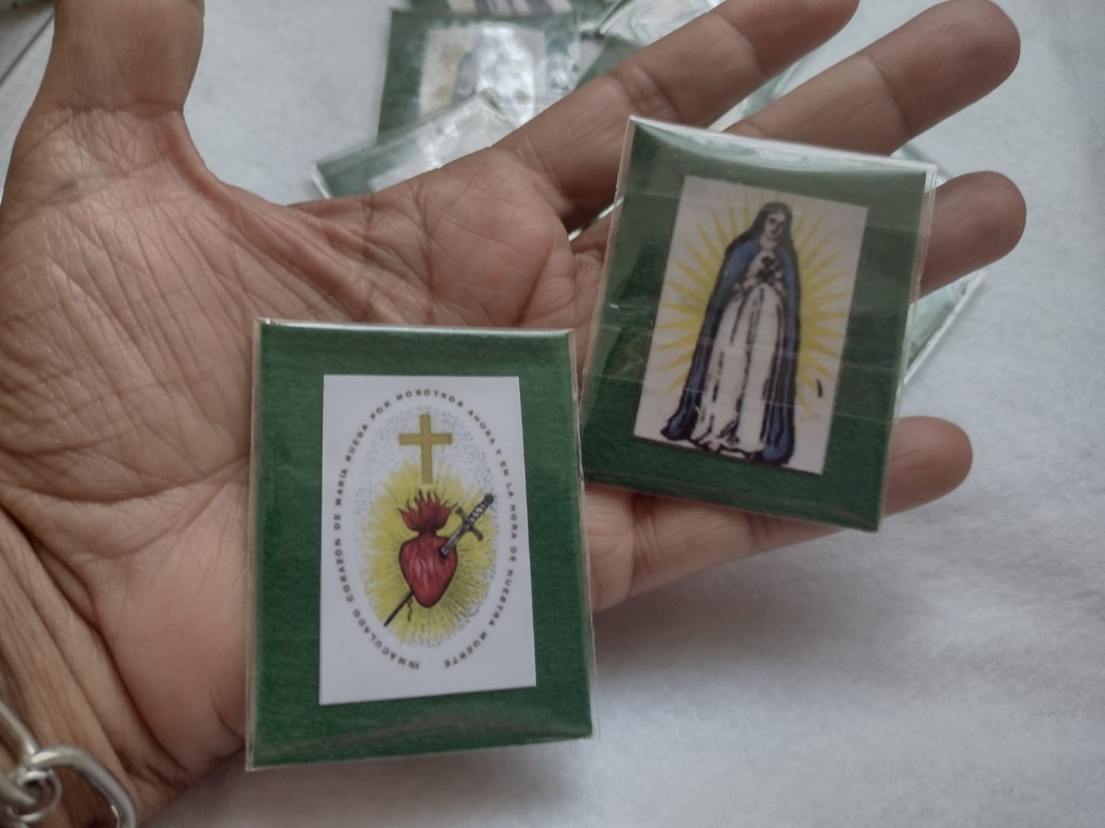 Escapulário Verde - Véus - Madeleine Ateliê