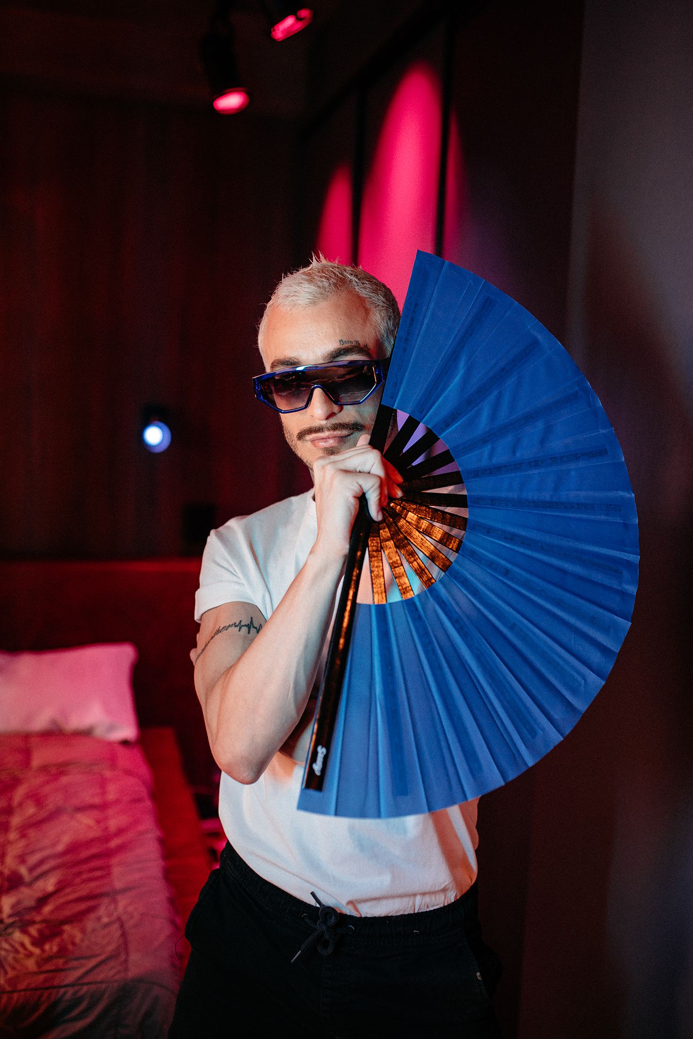 Leque Bambu Azul - Sassy Made in Brazil