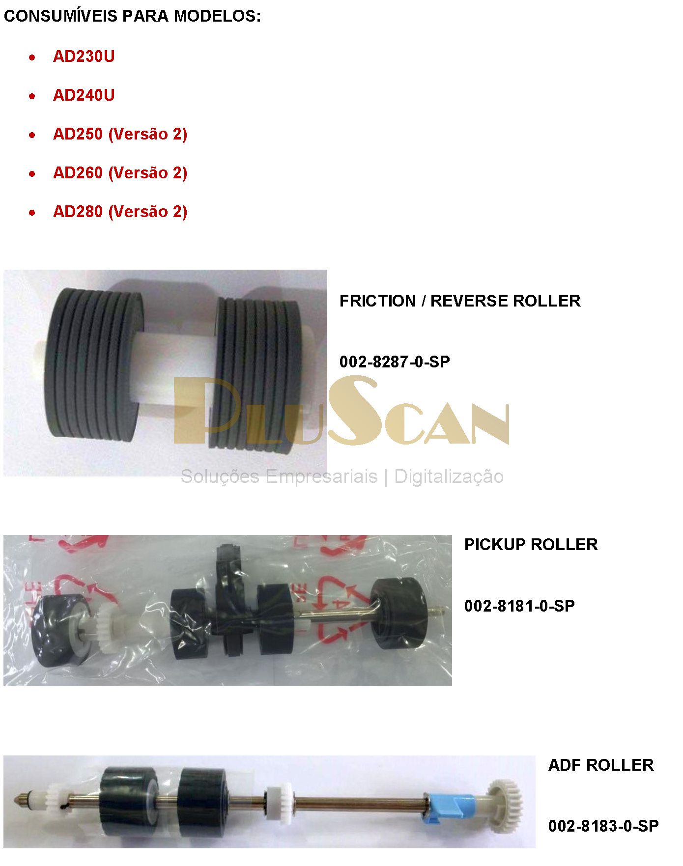 scanner avision ad240 adf roller - PluScan