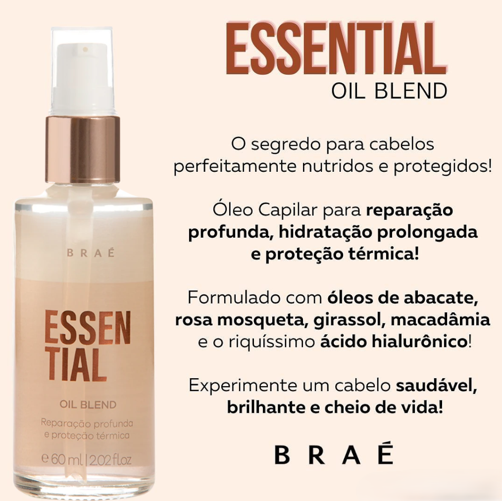 Tenha cabelos saudáveis e brilhantes com o Óleo Capilar Essential Oil ...