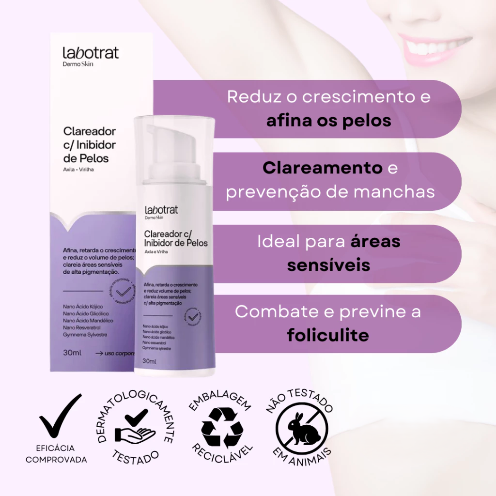 Sérum Clareador Inibidor de Pêlos Dermo Skin 30ml - Labotrat - Condessa ...