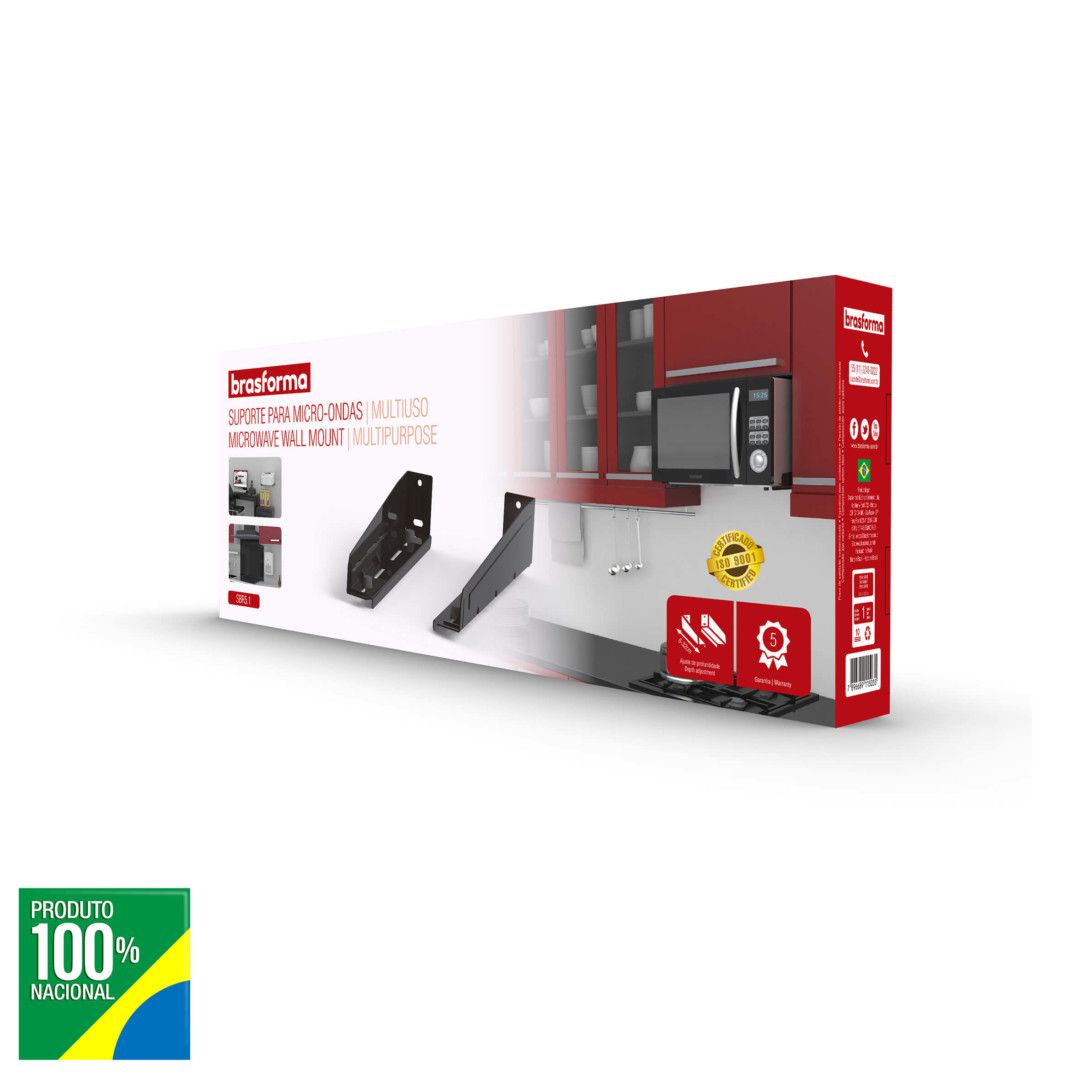 Suporte para Micro-ondas SBR5.1 Preto - Mix Visão