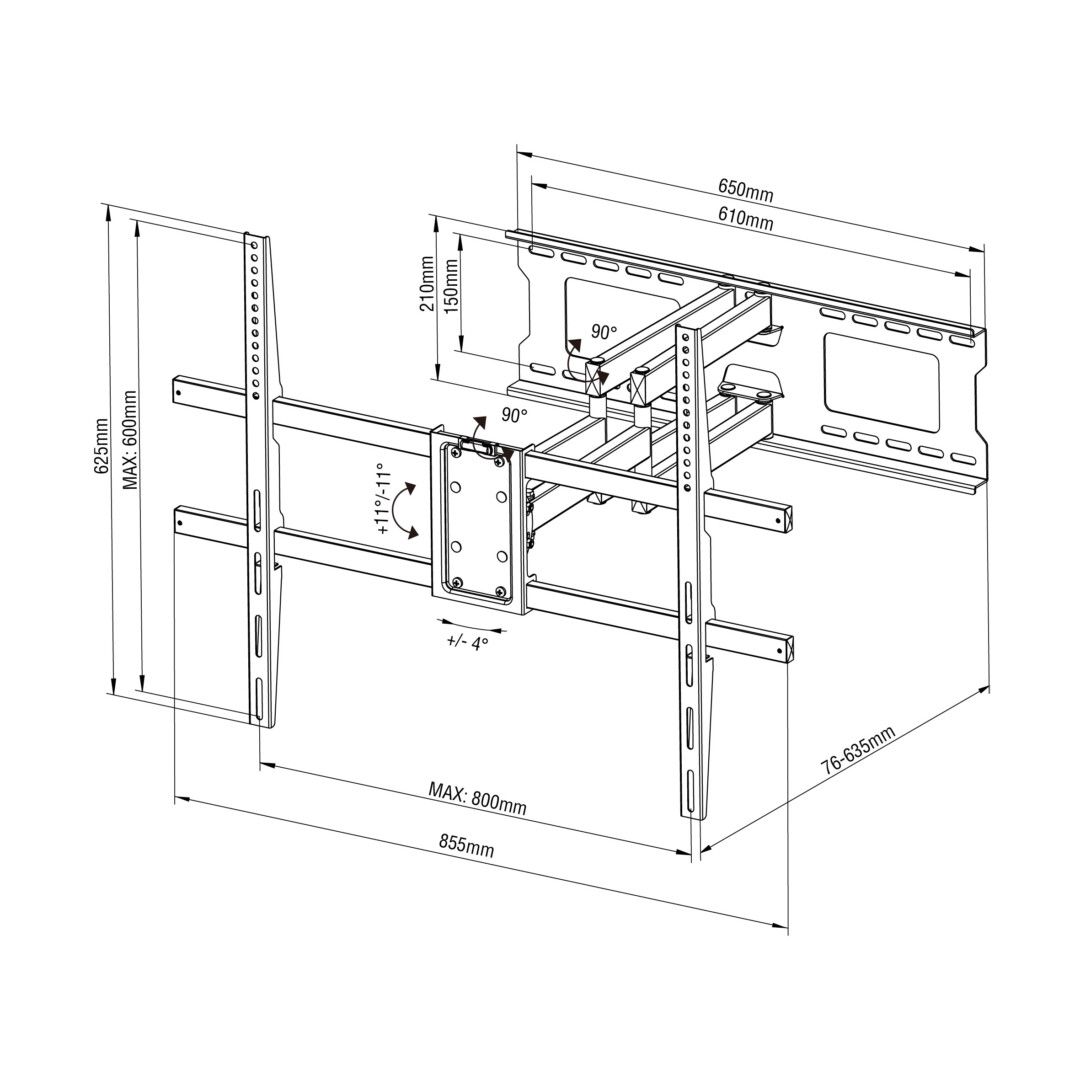 Suporte Articulado para TV SBRP2480 - Mix Visão