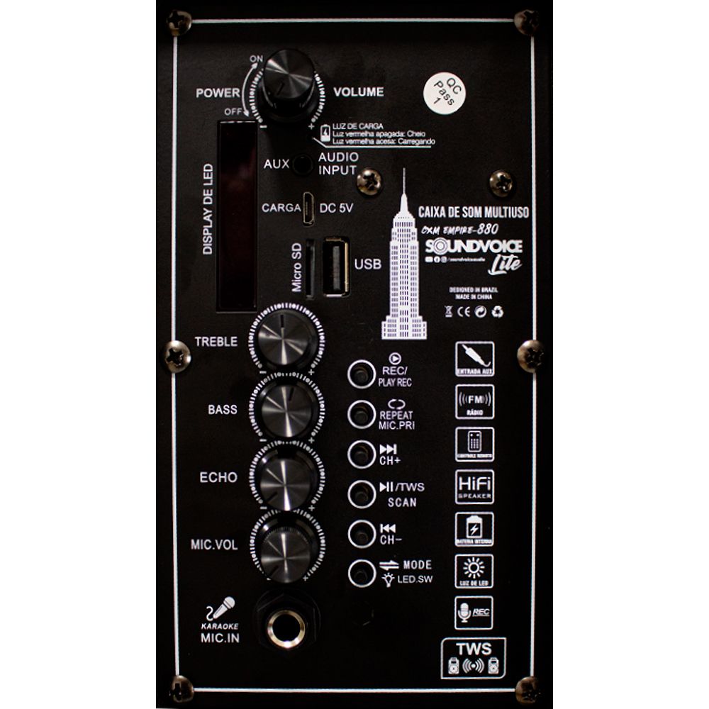 Caixa de Som Multiuso EMPIRE-880 - Mix Visão