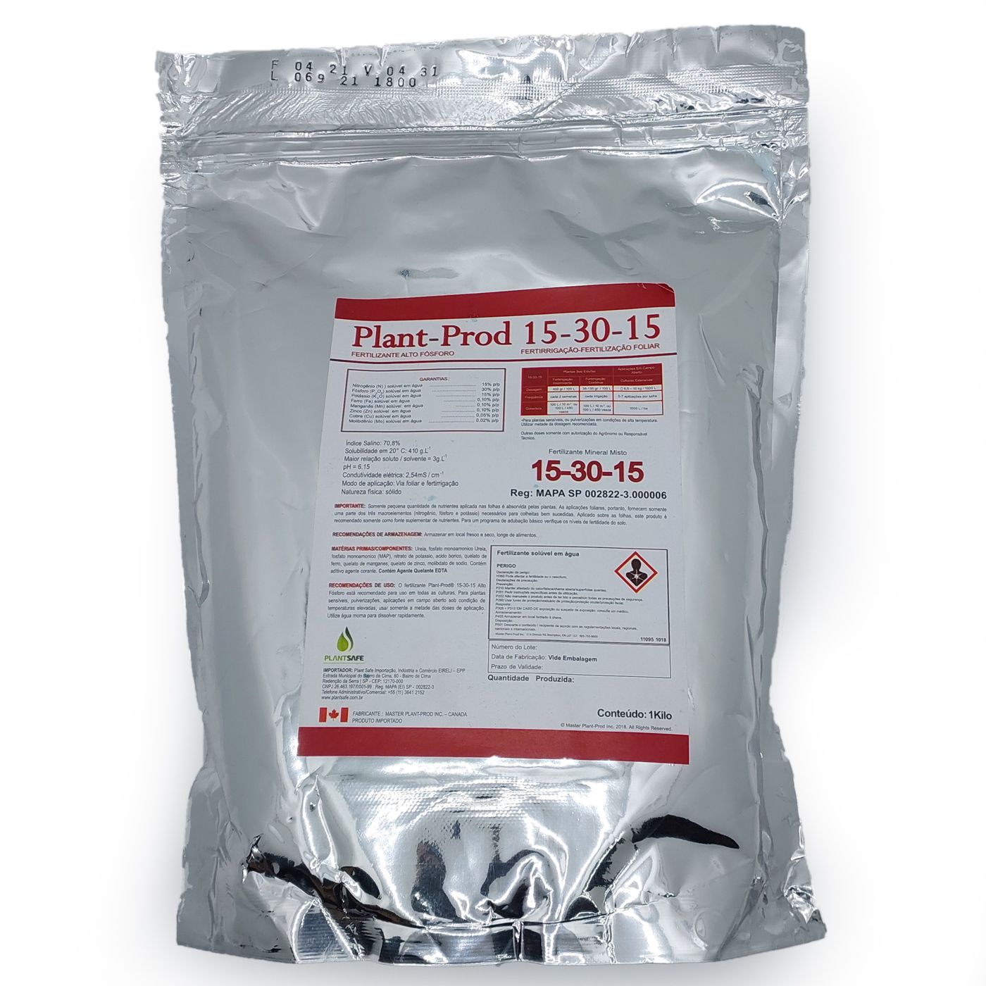 Fertilizante Uso Geral Plant Prod 15-30-15 - Mix Visão