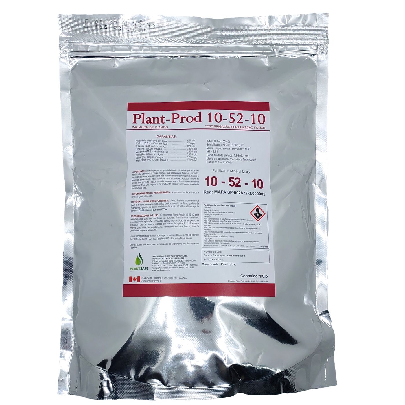 Fertilizante Uso Geral Plant Prod 10-52-10 - Mix Visão