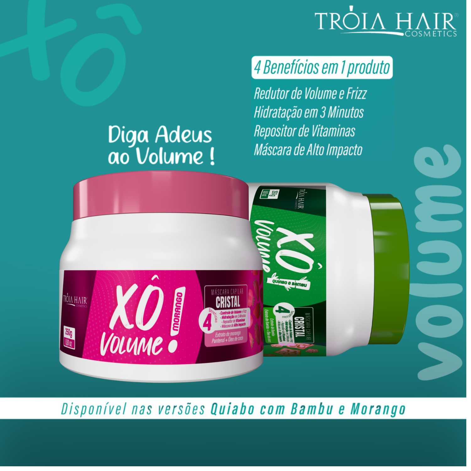 Xô Volume Morango 250g Redutor De Volume Tróia Hair - Troia Hair Shops - Produtos para Cabelo ...