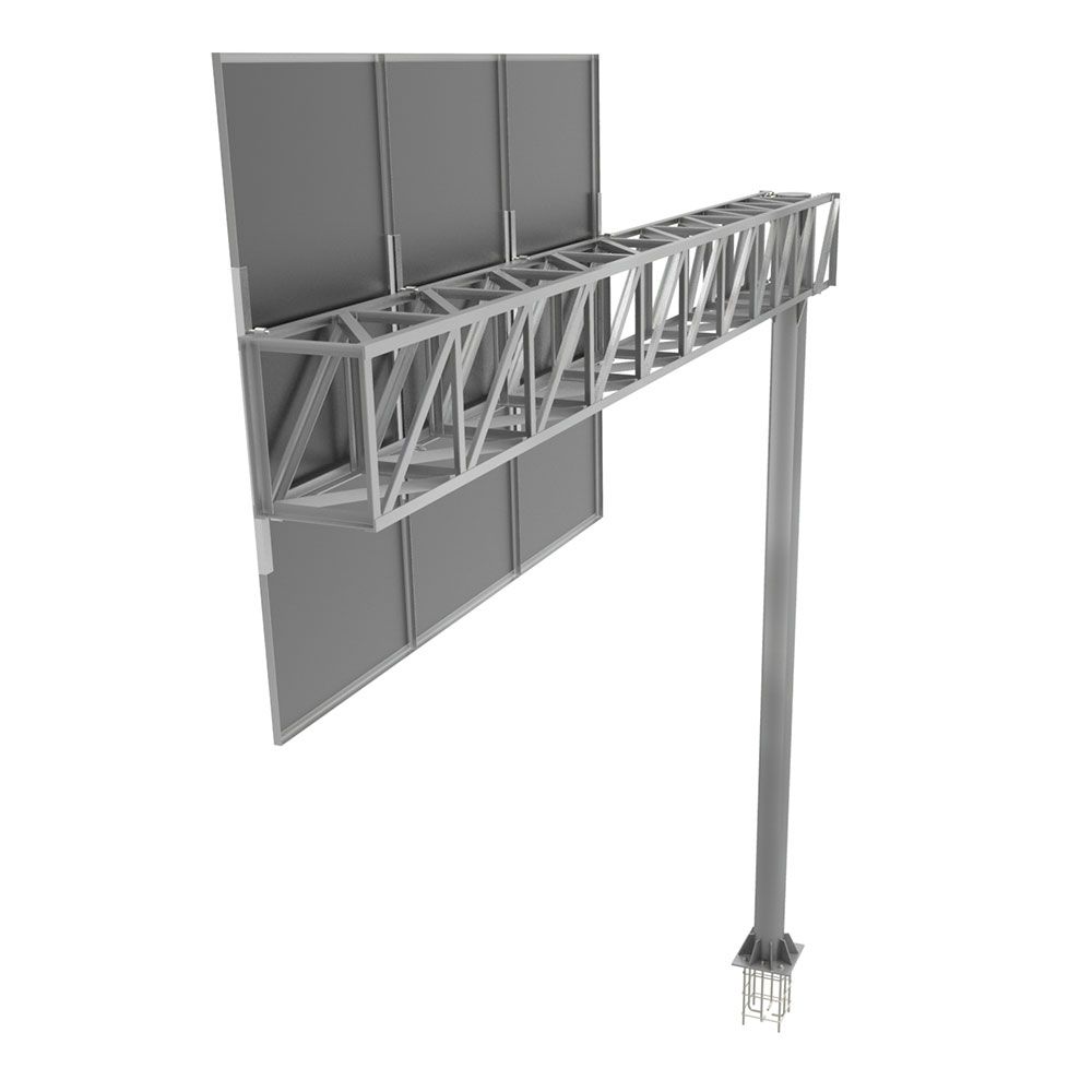 Bandeira semi-pórtico treliçado - Loja Viária - Produtos para ...