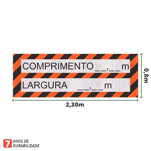 Faixa refletivas para caminhão - Comprimento e Largura - Loja Viária ...