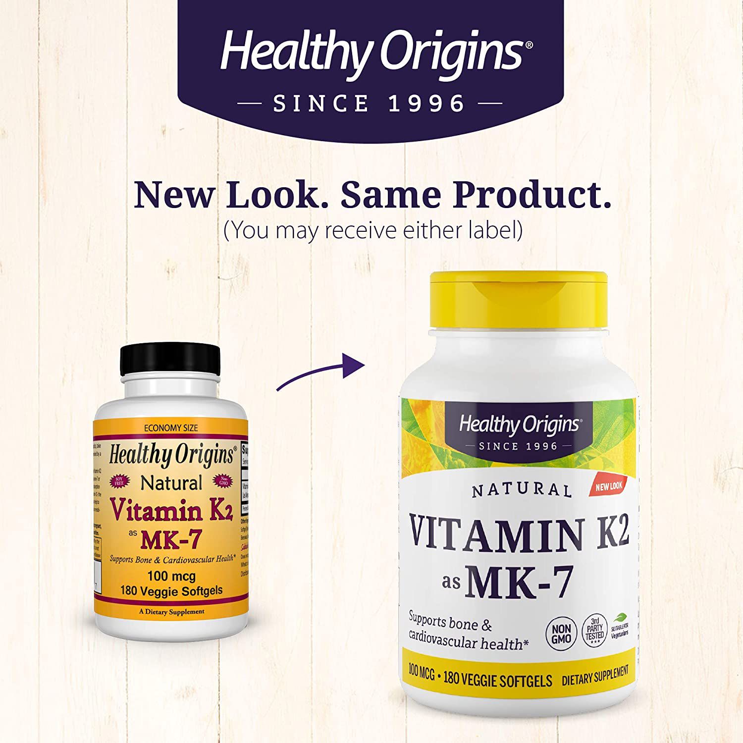 Vitamina K2 Mk7 100mcg Healthy Origins 180caps - Todas Vitaminas ...