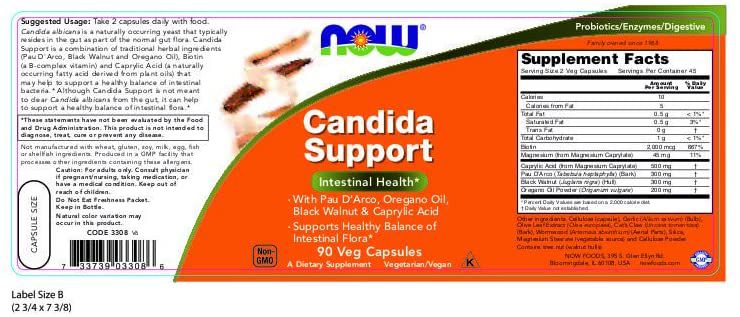 Candida Support 90 Capsulas Now Foods - Todas Vitaminas: Suplementos ...