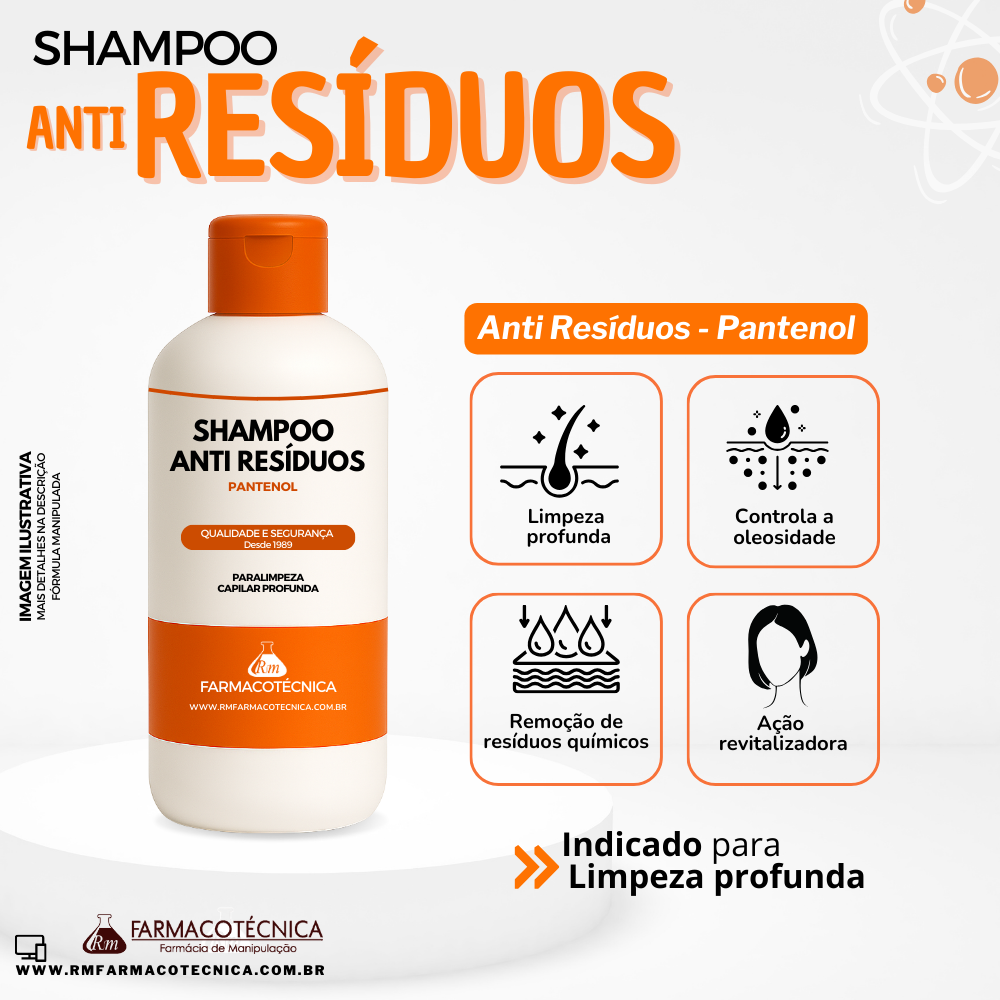 Shampoo Anti Resíduos 250ml - RM Farmacotécnica® - Farmacotécnica ...