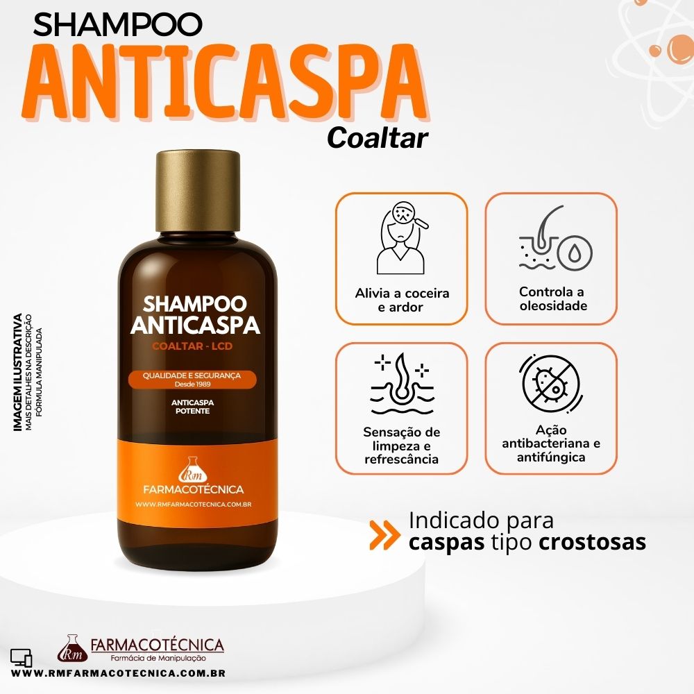 Shampoo Anticaspa Coaltar LCD RM – Tratamento para Caspa Severa ...