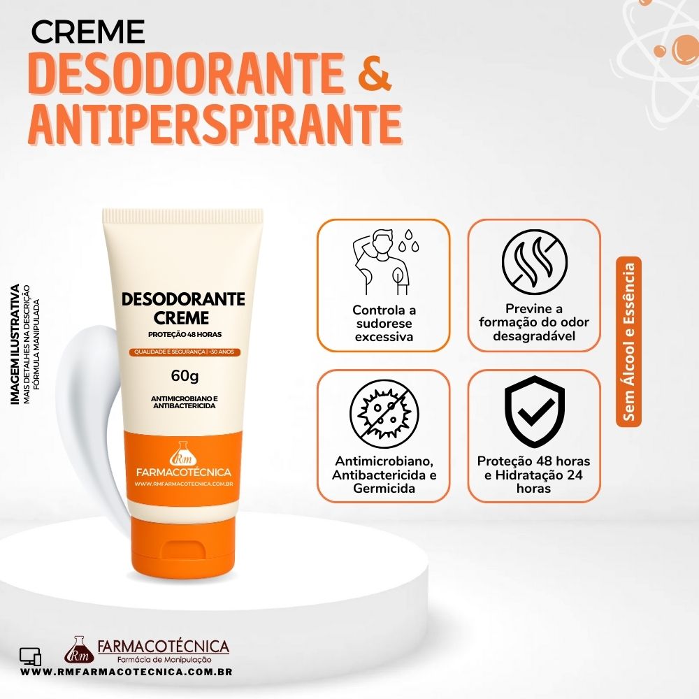 Creme Desodorante Hidratante com Proteção 48h | RM Farmacotécnica ...