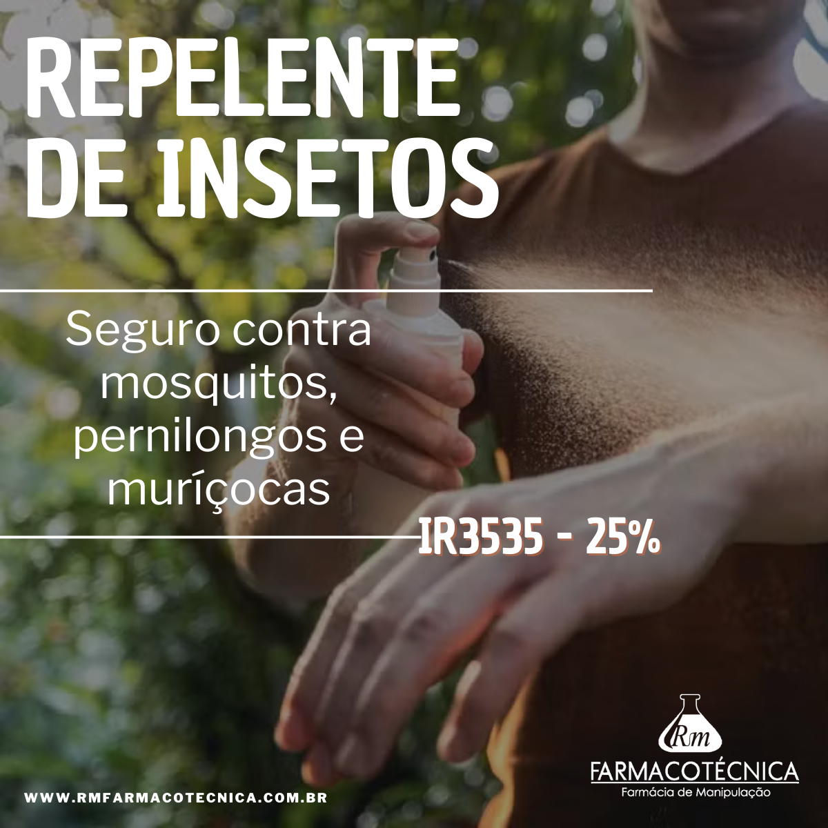 Repelente de Insetos Spray IR3535 100ml - RM Farmacotécnica ...