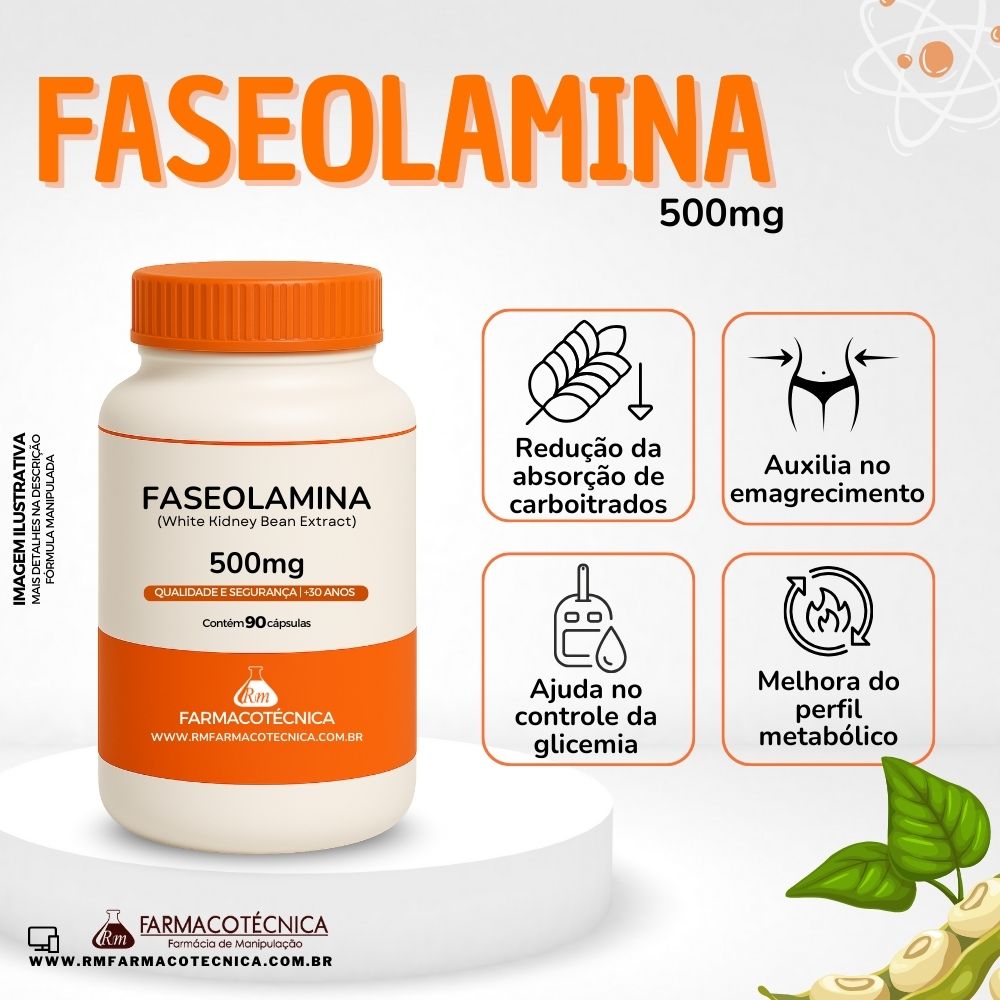Faseolamina 500 mg – Redução de carboidratos e apoio ao emagrecimento ...