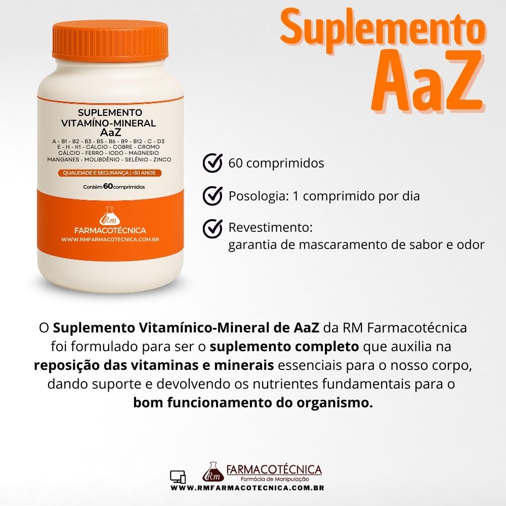 Suplemento Vitamínico-Mineral de AaZ - RM Farmacotécnica ...