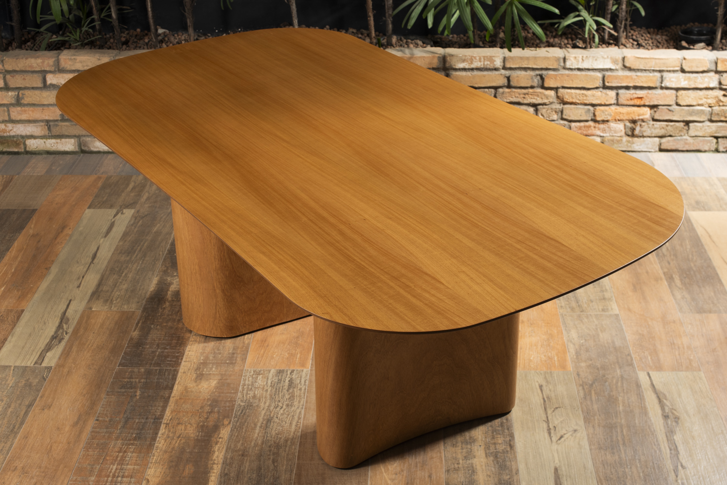 Mesa Pompéia De Jantar 2,40x1,20m Tampo Laminado Cor Honey - Vale ...