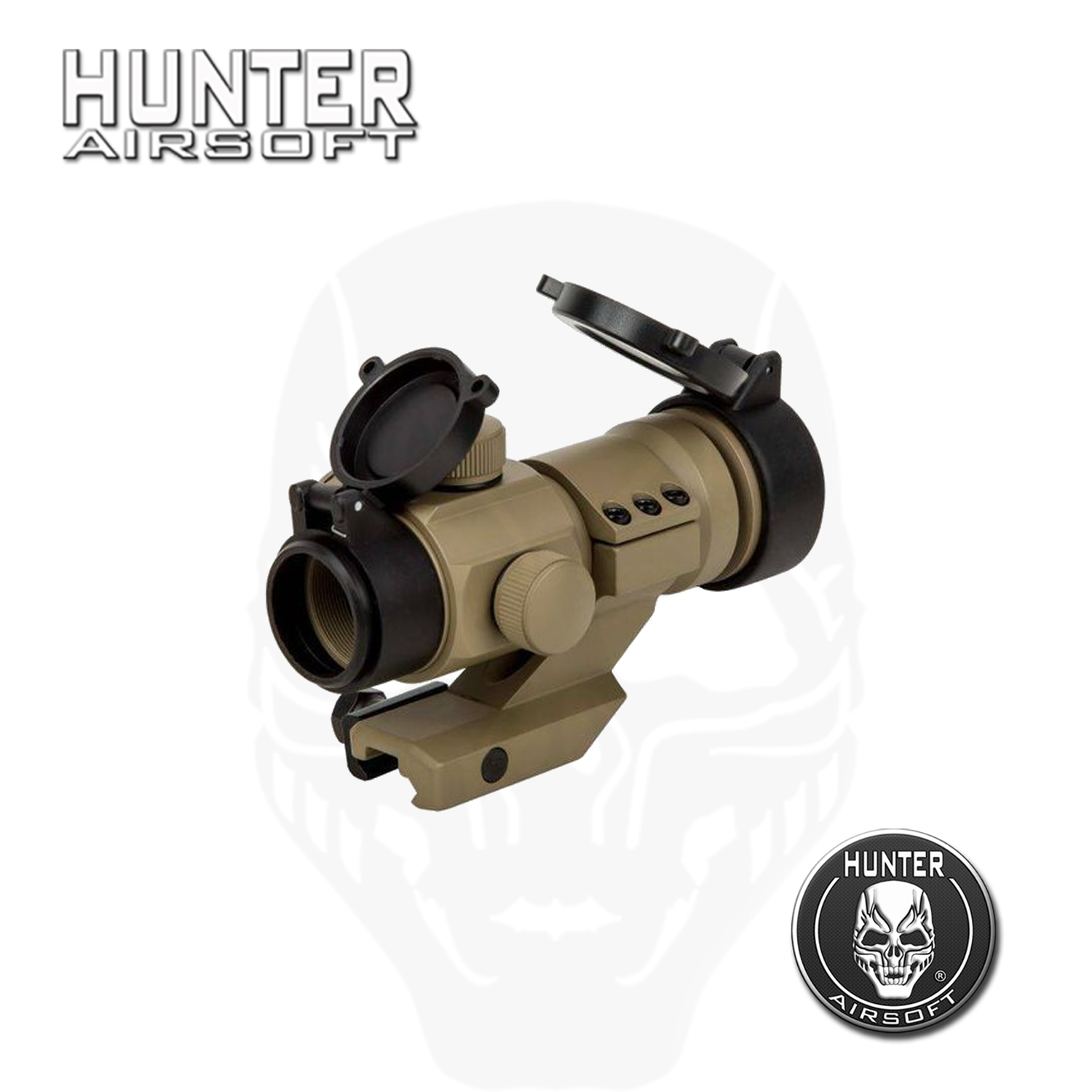 Red Dot mod M3 c/mount trilho 22mm Tan réplica - Hunter Airsoft - Hunter Airsoft