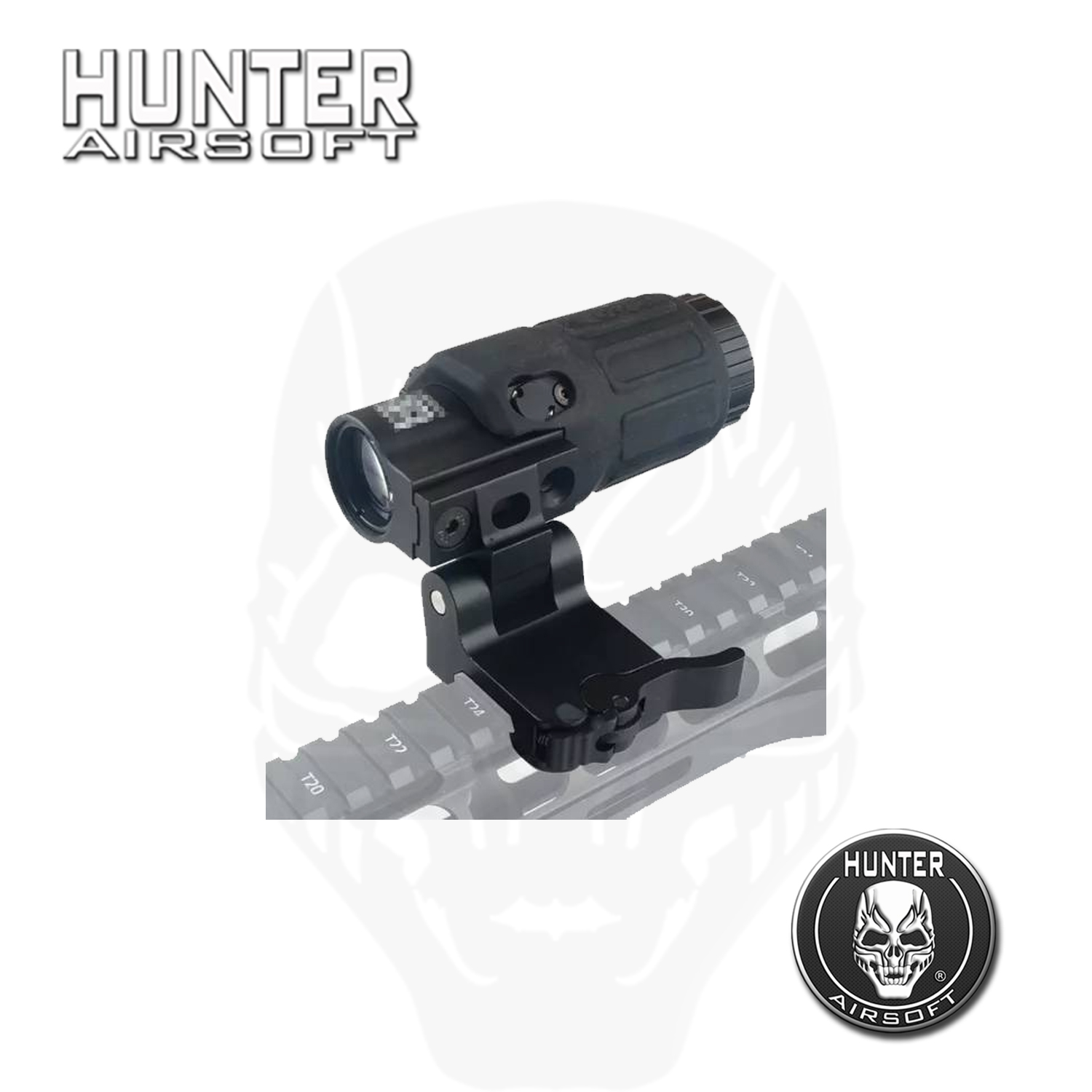 Magnifier Tático G33 BK preto - Hunter Airsoft - Hunter Airsoft