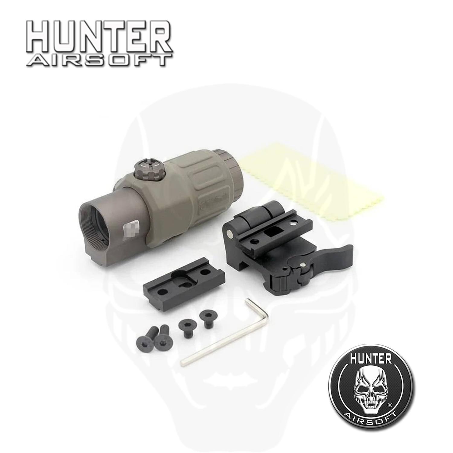 Magnifier Tático G33 BK tan - Hunter Airsoft - Hunter Airsoft