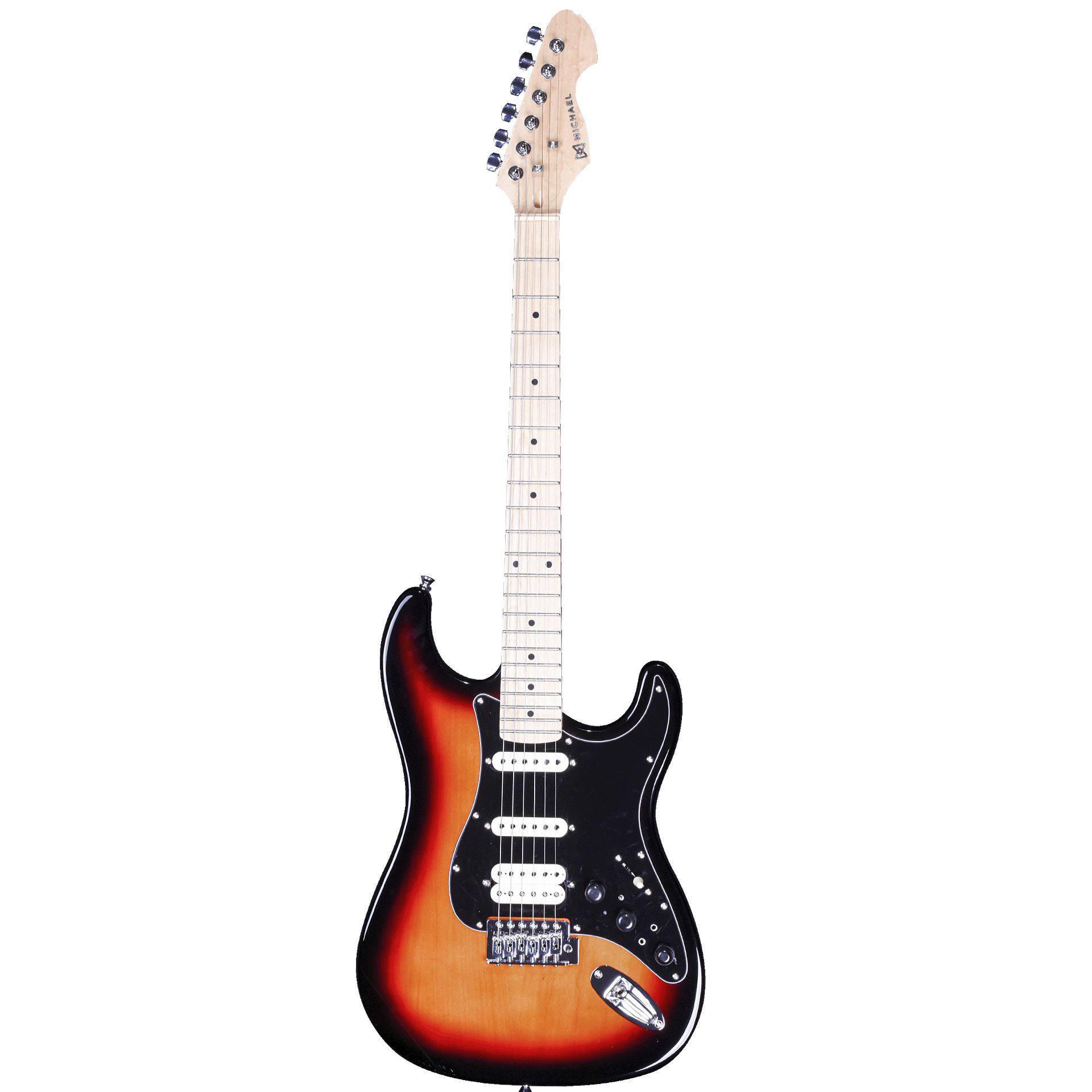 GUITARRA ELETRICA MICHAEL ROCKER SUNBURST STRATO COM EFEITO - Musical ...