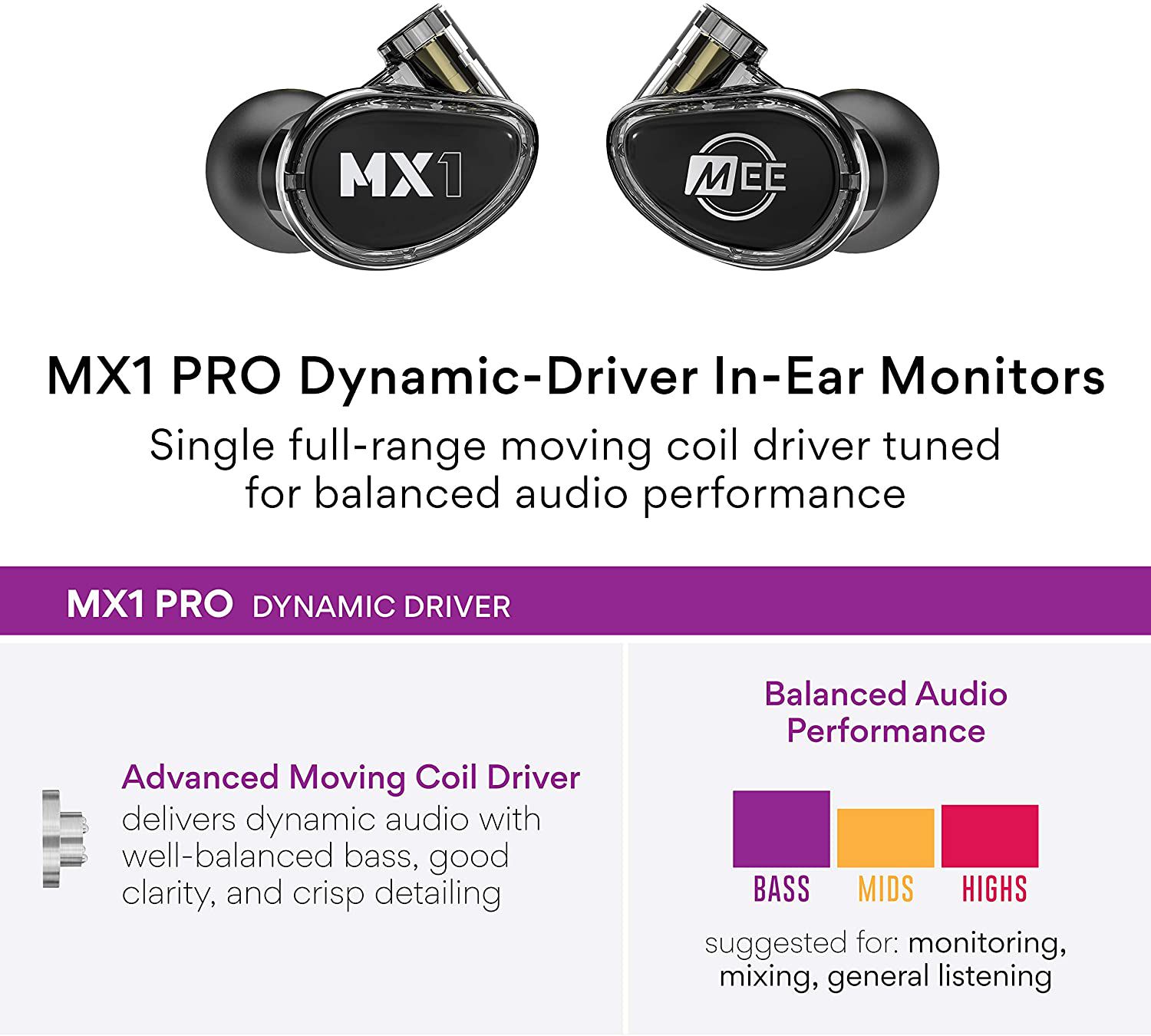 FONE PRO MX PRO 2 NOISE-ISOLATING MEE AUDIO BLACK - Musical RIFF - Loja ...