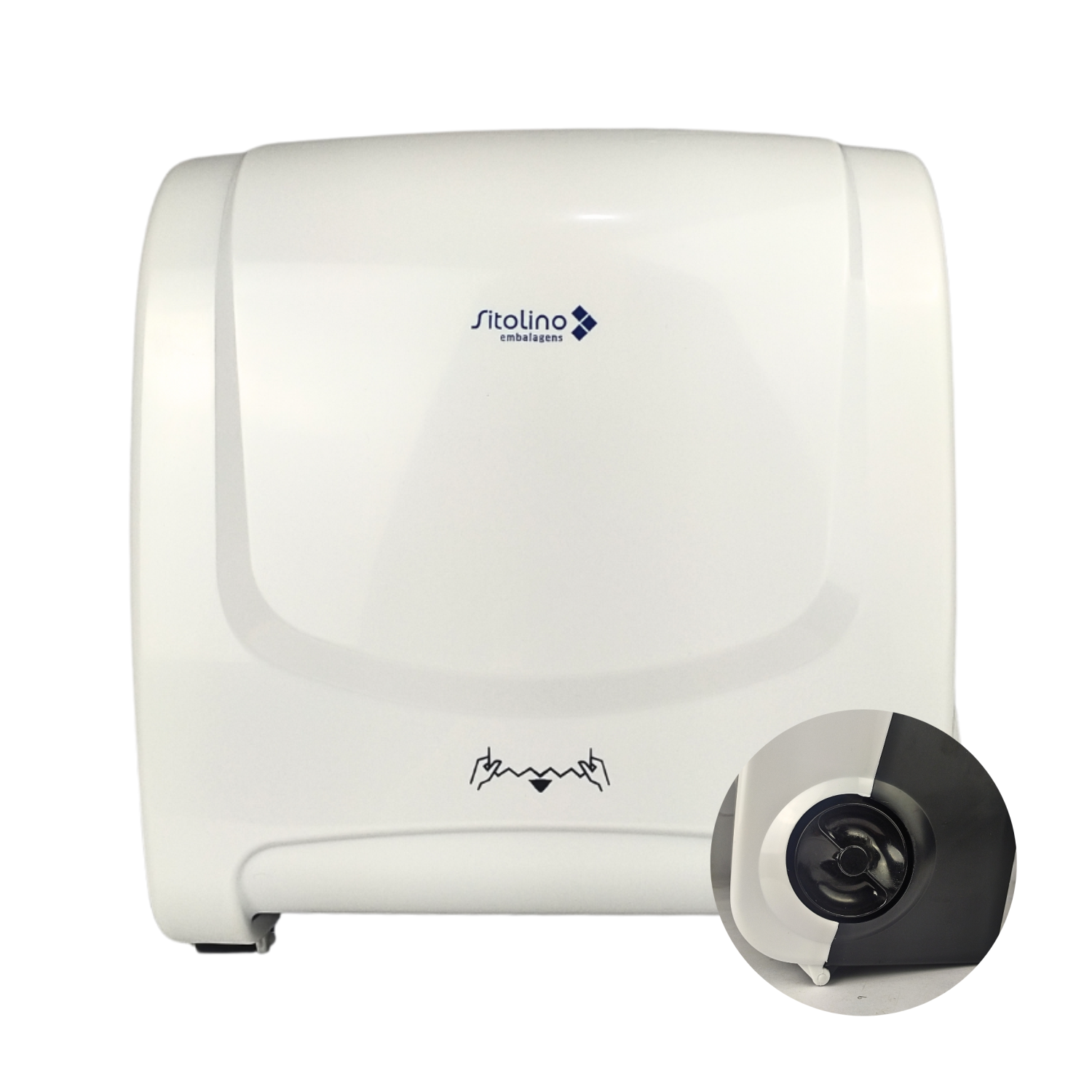 Dispenser Auto Corte Branco para Papel Toalha em Bobina Plestin ...