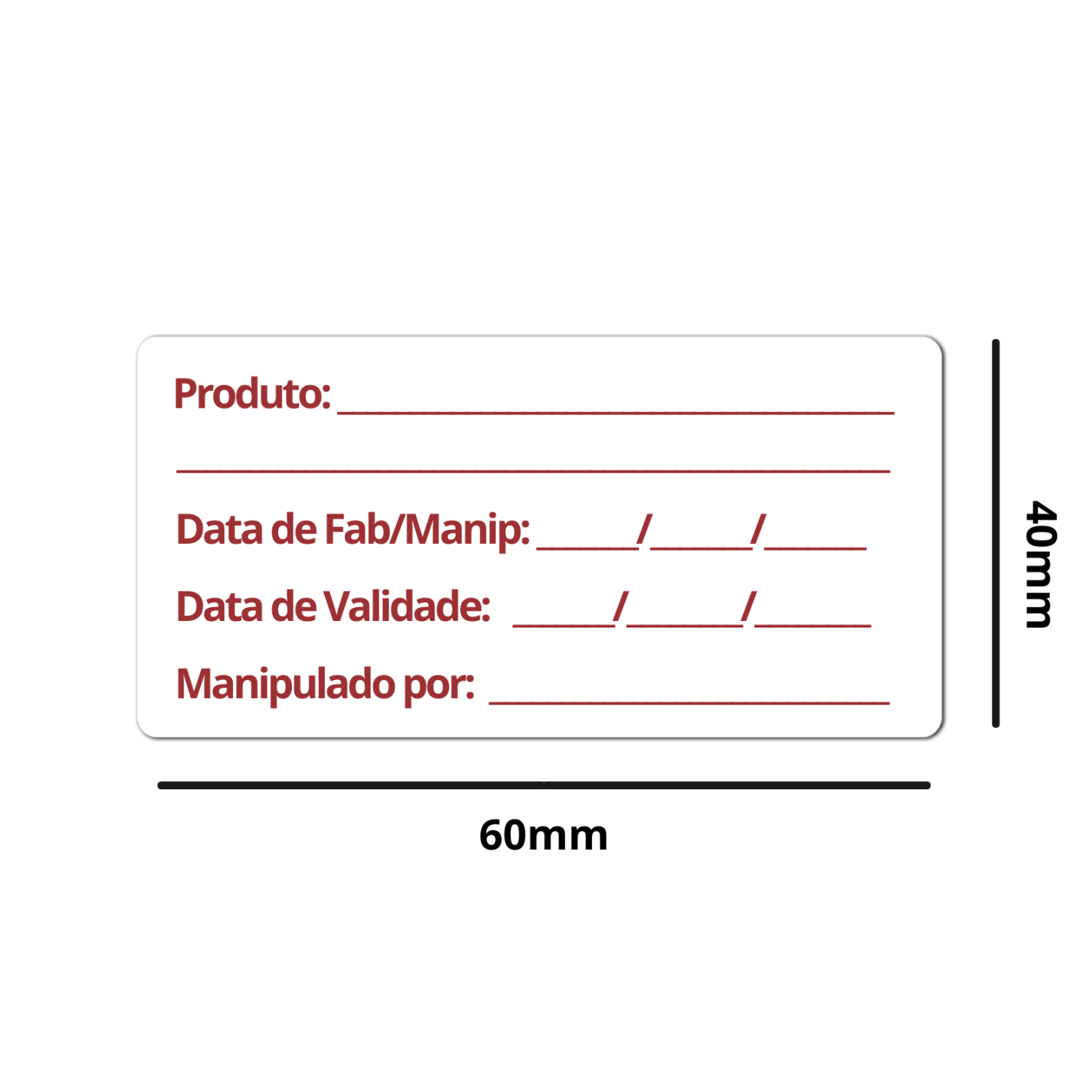 Etiqueta Manual Branca Validade e Data de Fabricação - Sitolino ...