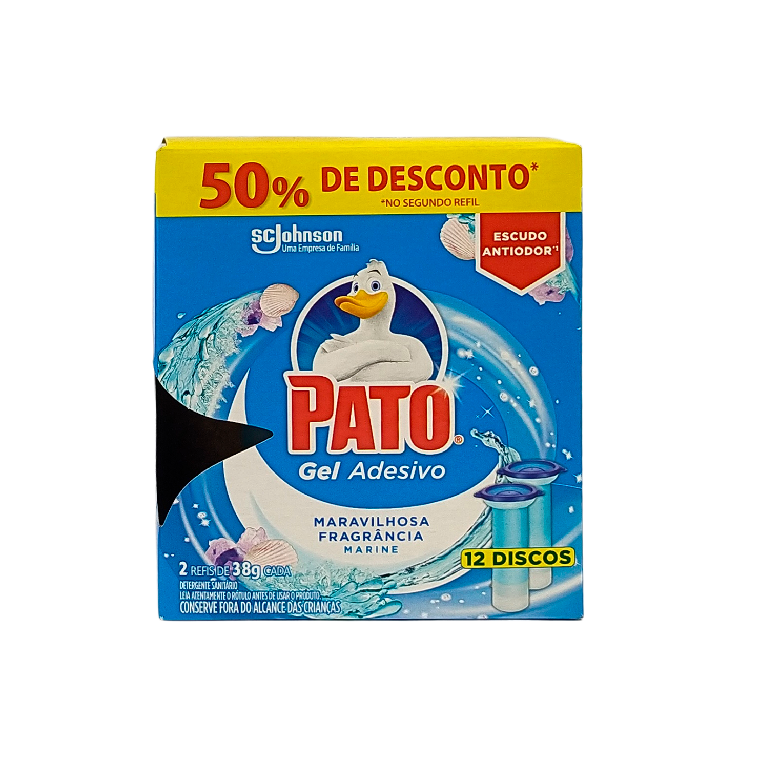 Gel Adesivo Sanitário Marine com 12 Discos | Pato - Sitolino Embalagens ...