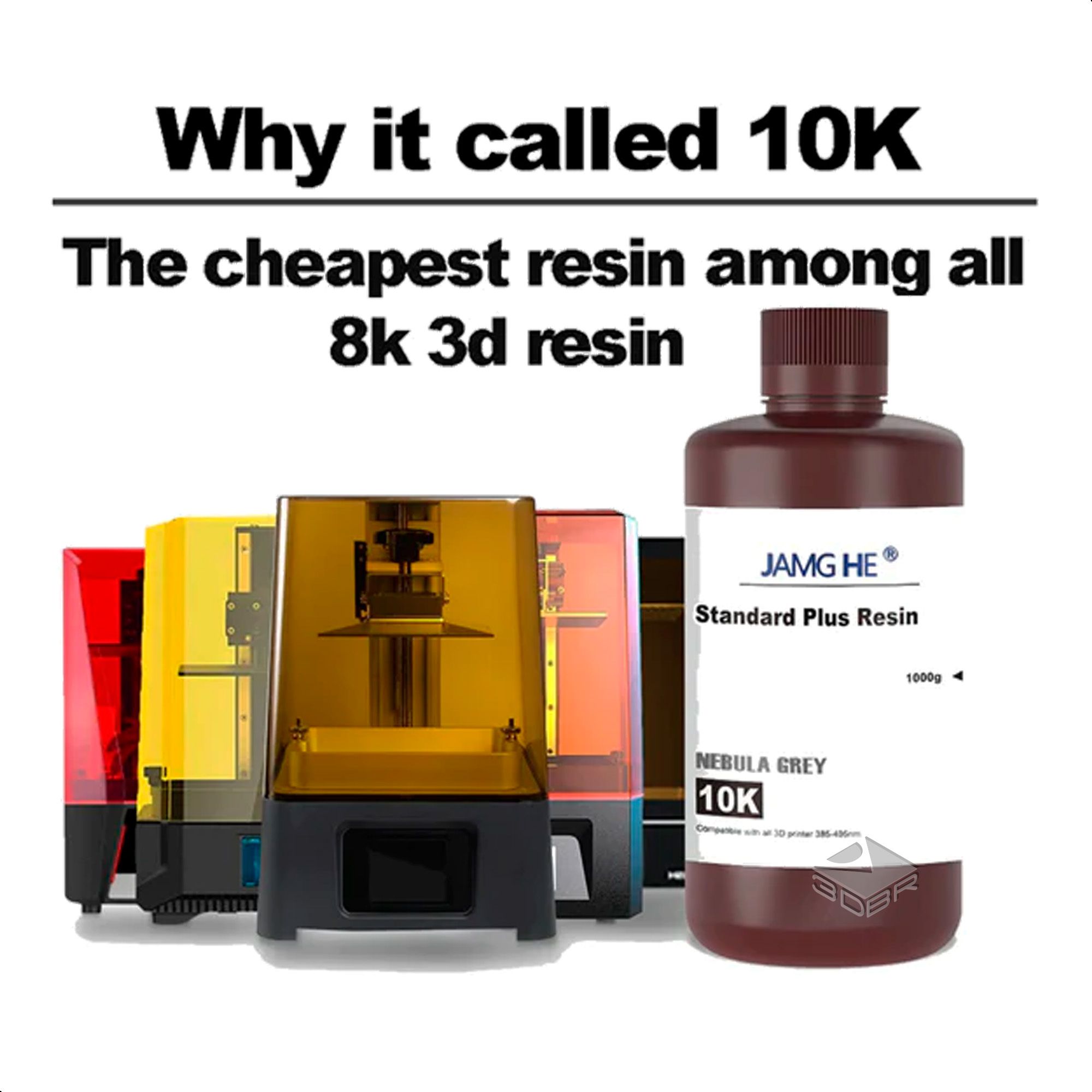 Resina 3D UV Jamg He 10K Standard Plus Resin 1000g - 3DBR, as melhores ...