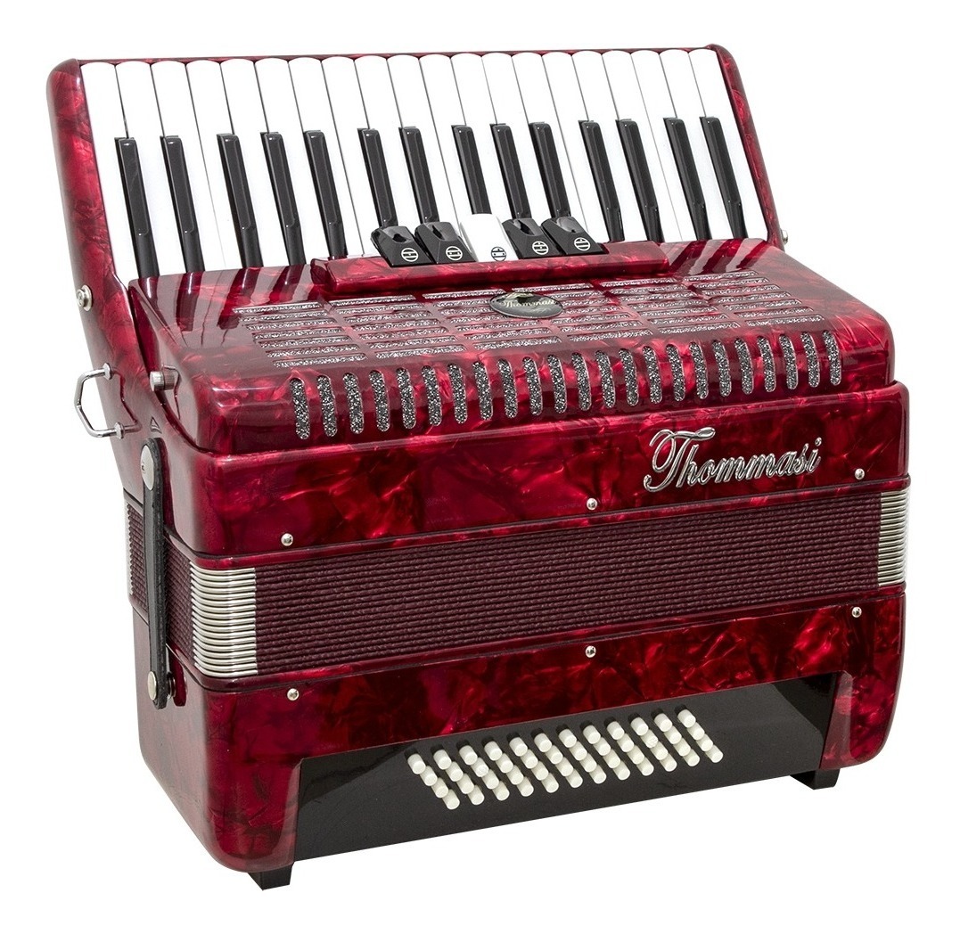 ACORDEON 48 BAIXOS 34 TECLAS TA 4805 THOMMASI VERMELHO - KIOSK CENTER ...