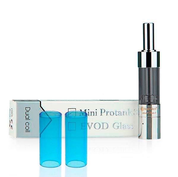 MINI PROTANK 3 - 1,5ml Cor: Silver/Vidro escuro + 2 Tanques cor azul ...