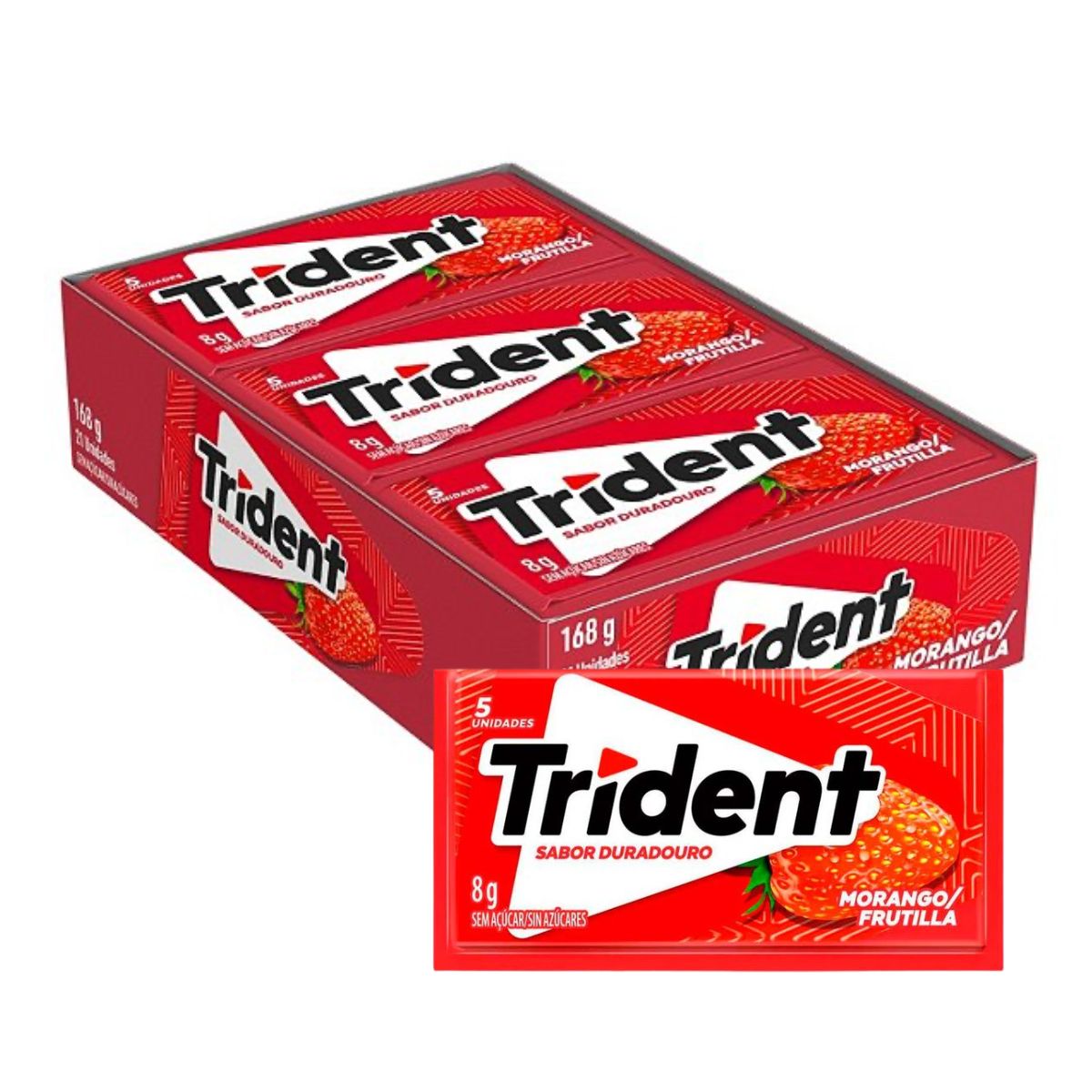 Trident Goma de Mascar Display com 21 unidades | Escolha o Sabor | Com ...