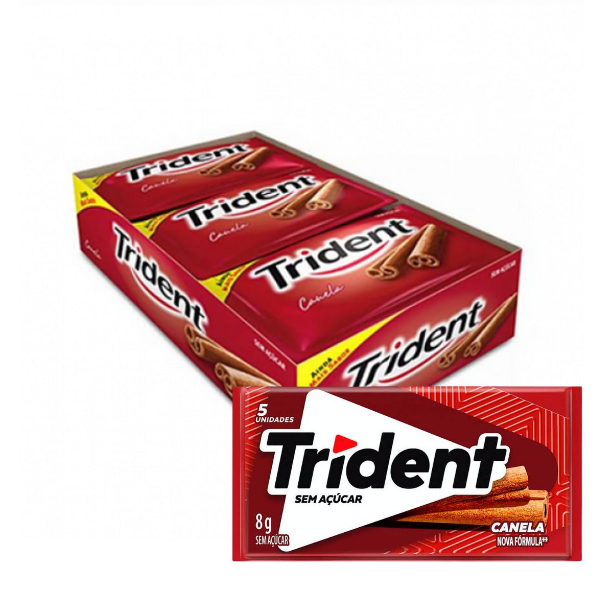Trident Goma de Mascar Display com 21 unidades | Escolha o Sabor | Com ...