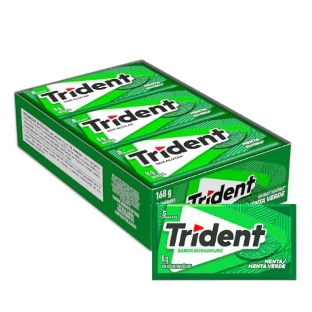 Trident Goma de Mascar Display com 21 unidades | Escolha o Sabor | Com ...