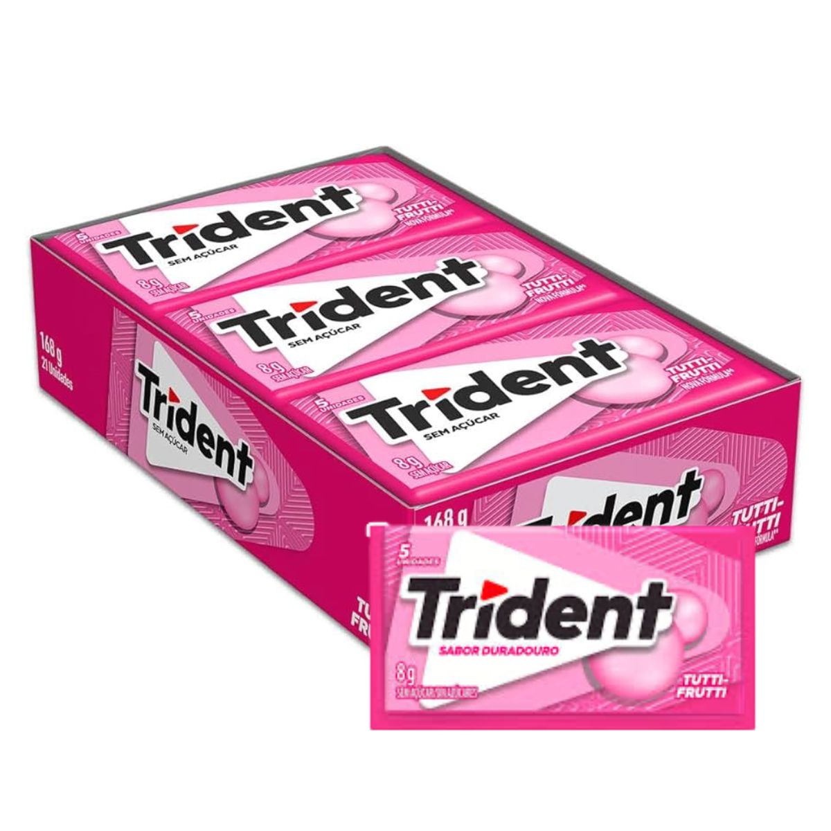 Trident Goma de Mascar Display com 21 unidades | Escolha o Sabor | Com ...