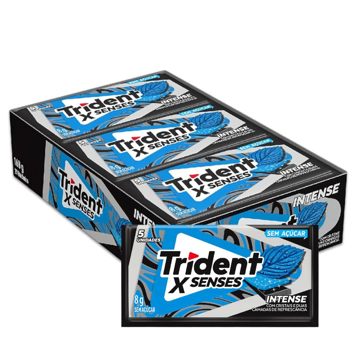 Trident Goma de Mascar Display com 21 unidades | Escolha o Sabor | Com ...