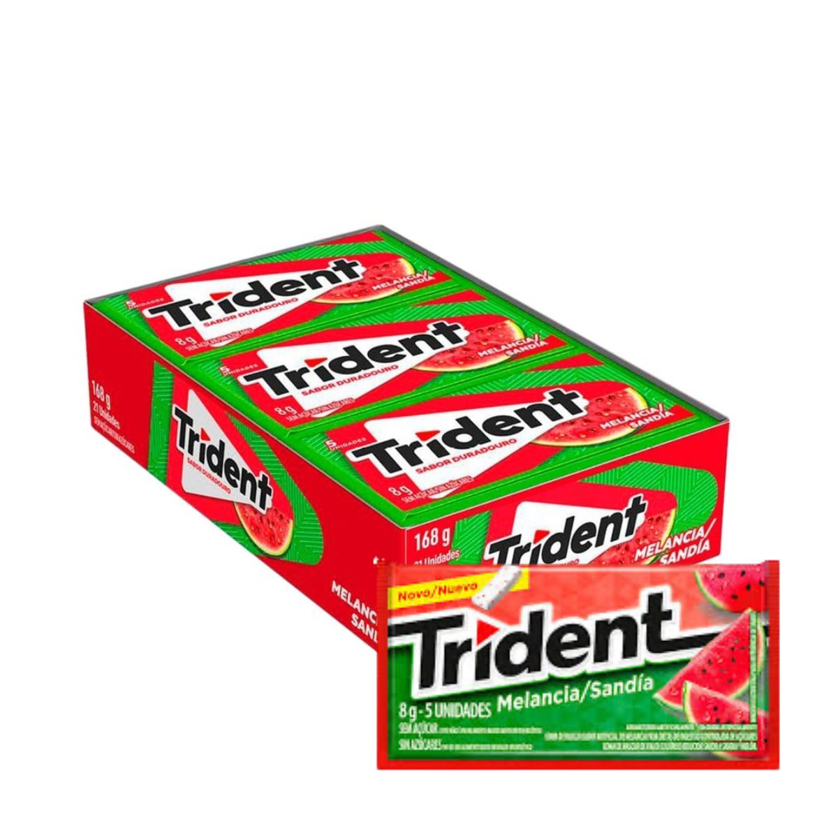 Trident Goma de Mascar Display com 21 unidades | Escolha o Sabor | Com ...