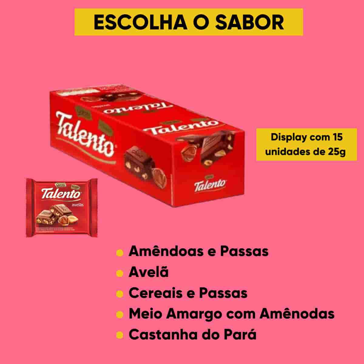 Chocolate Mini Talento 15 unidades de 25g | Compre na Mercadoce | Esc ...