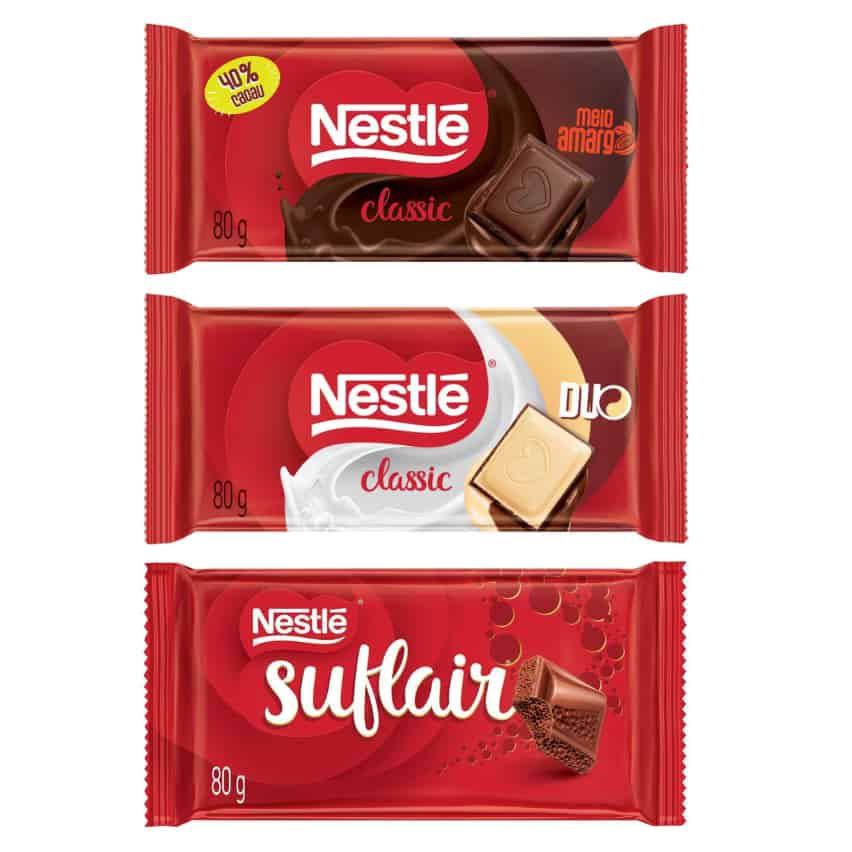 Kit 3 Barras Chocolate Nestlé Sabores Sortidos | Compre na Mercadoce ...