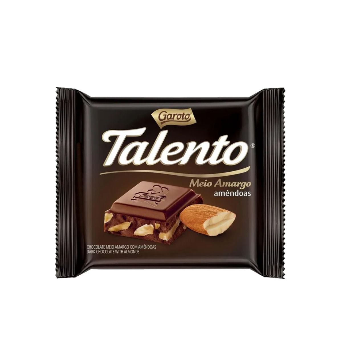 Chocolate Talento Meio Amargo com Amêndoas Garoto - Mercadoce - Doces ...